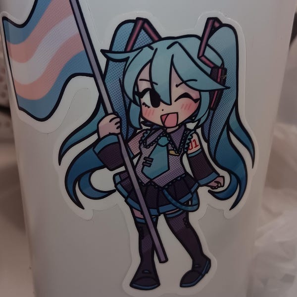 Teto Baguette Sticker | Kasane Teto, Vocaloid, Utauloid, Anime, Cute ...