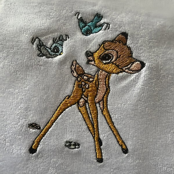 Birds Playing With Bambi Embroidery Design, 4x4 and 5x7 Hoop, Bambi ...
