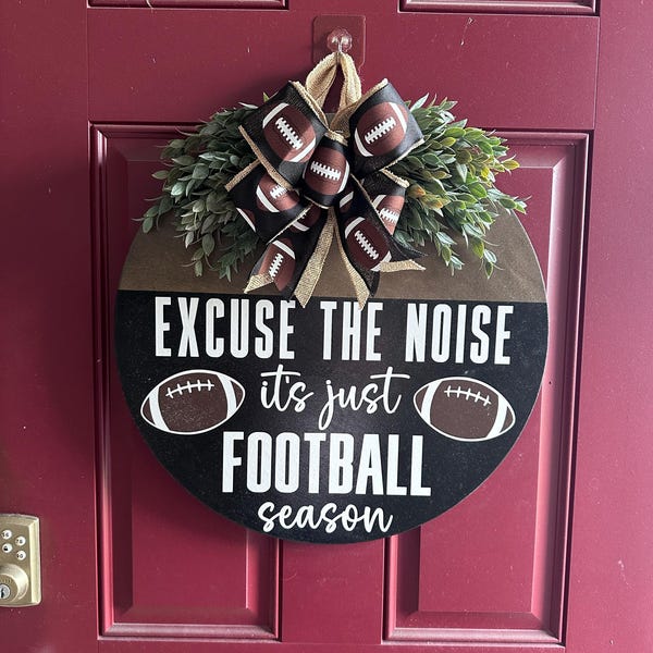 Football Front Door Decor | Excuse the Noise It's Football Season ...