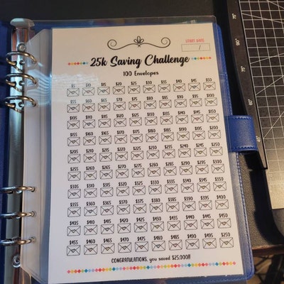 25K Money Saving Challenge PRINTABLE 25000 in 52 Weeks House Savings ...