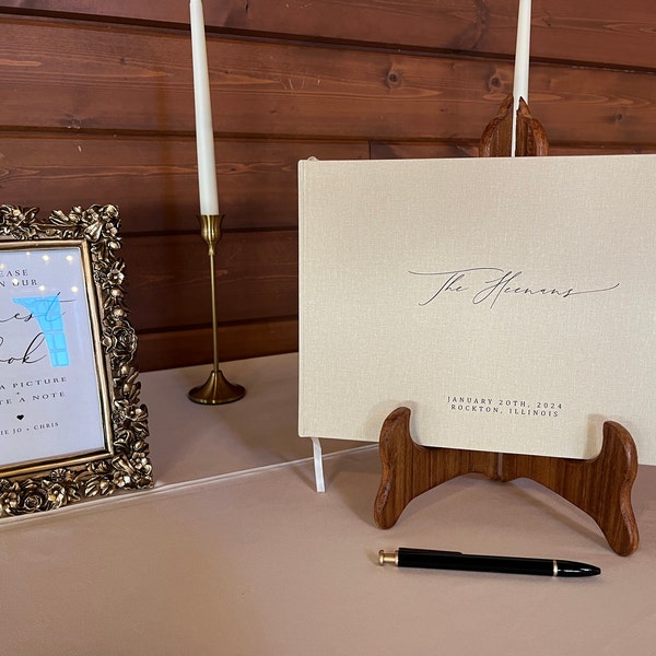 Personalized Guest Book - 11.5 X 8.5 Custom Wedding Reception Guestbook ...