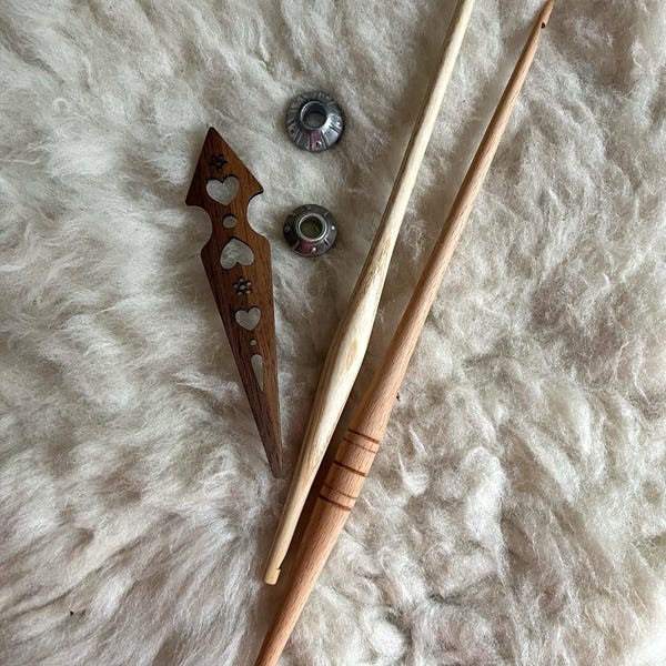 French Spindle Reproduction French Style Whorl-less Spindle Hand ...