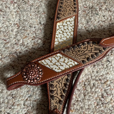 Rose Gold Saddle Concho Set Copper Round Berry Concho Saddle Set Rose ...