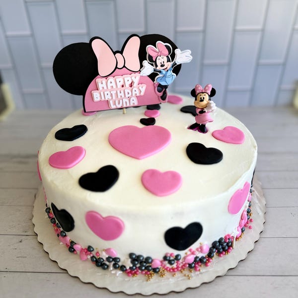 Stitch & Girlfriend Cake Topper, Custom Birthday Cake Topper, Lilo and ...