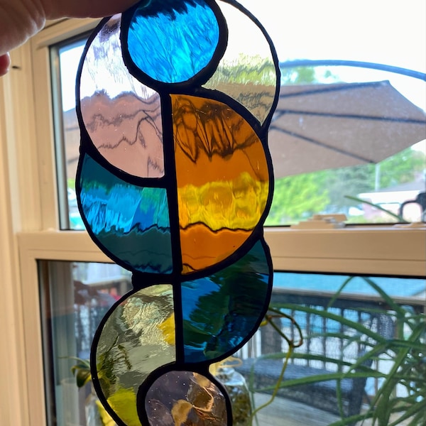 Boho Stained Glass Pattern DIY Stained Glass Beginner Pattern Glass ...