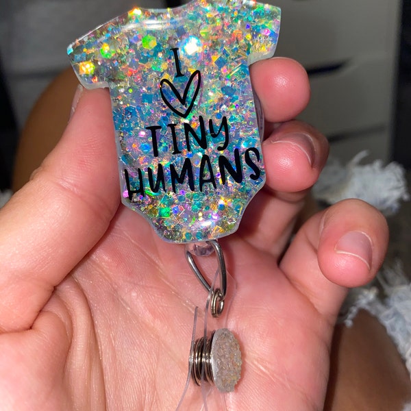 I Love Tiny Humans Badge Reel, L&D Badge Reel, Midwife Badge Reel, Baby Badge Reel, Nurse Badge ...