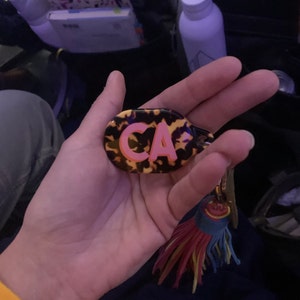 Monogram Tortoise AirTag Case Personalized Large Initials Hard Plastic ...