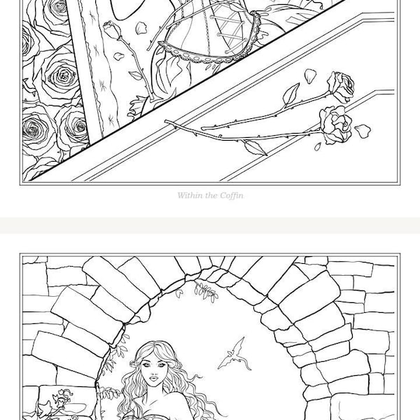 Dark Fantasy Gothic Male Coloring Page/digi Stamp Fantasy Printable ...