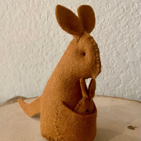 Kangaroo PDF Pattern, Felt Kangaroo, DIY Sewing Kit, Beginner Sewing ...