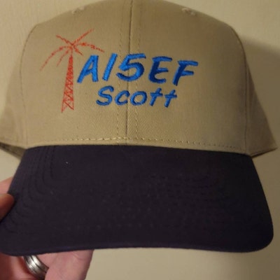 Embroidered Call Sign and Name Amateur Radio Operator Patriotic Hat ...