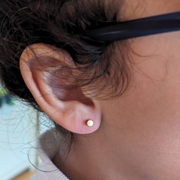Mens Gold Earrings - Mens Earrings Studs - 3mm Stud Earrings Men - Mens ...