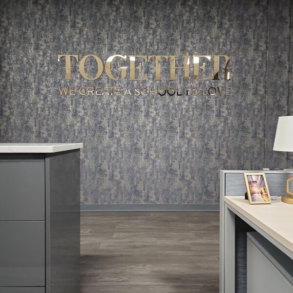 Large Entryway Sign for Wall , Custom Acrylic Lobby Sign , Double Sided ...