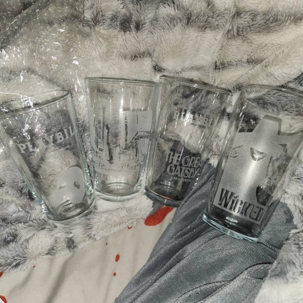 Tin Anniversary Gift. Personalized Engraved Pint Glass 16oz. Get Your ...