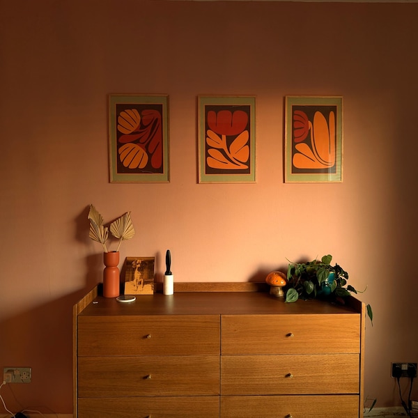 Lovely 70s Flower Poster, Matisse Art Print, 70s Wall Art, Funky Wall ...