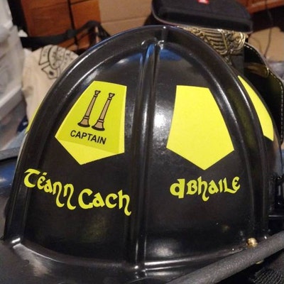 Custom Firefighter Helmet Shield Decal You Pick the Colors, Text, Font ...