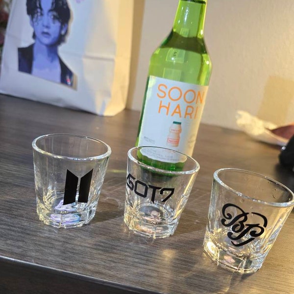 BTS Proof Soju Peeker Glass| RM | Jin | Suga | J-hope | Jimin | V ...