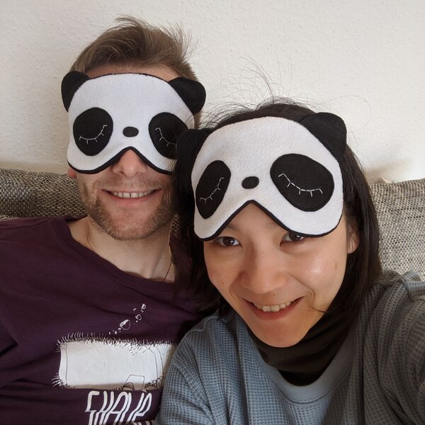 Panda Eye Sleep Mask - Cute Kawaii Panda Sleep Mask - Plush Soft Eye ...