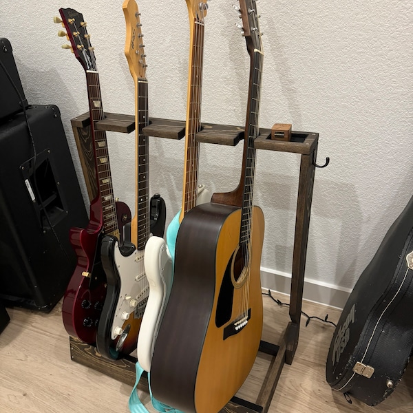 Wooden Guitar Stand, Guitar Rack - Etsy