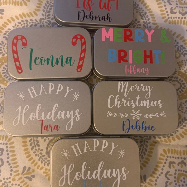 Merry & Bright Christmas Lights Tag, Christmas Cookie Tag, Colorful ...