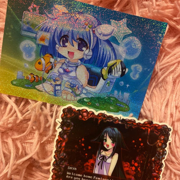 Saya No Uta Transparent Vinyl Sticker - Etsy