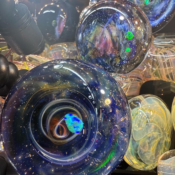 Unique Gift, 47mm Nebula Galaxy Glass Marble, Nebula Space Glass Sphere ...
