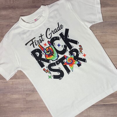 First Grade Rock Star PNG File for Sublimation Printing DTG Printing ...