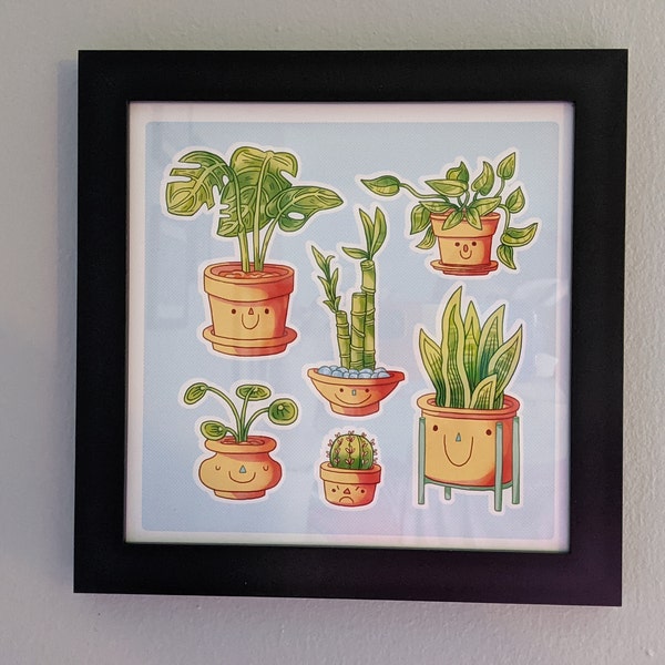 Happy Planters Stickers Set of 6 - Etsy