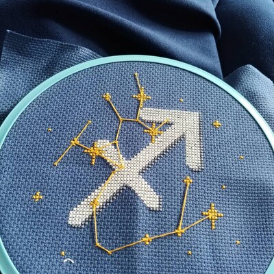 Star Sign Cross Stitch Kit // Constellation Cross Stitch Kit // All ...