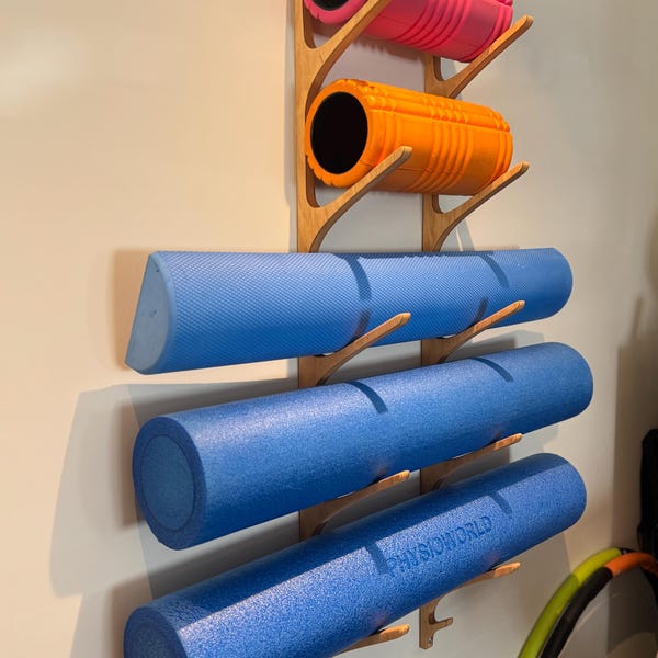 Wooden Wall Holders 6.5", Yoga Mat Holder, Yoga Mat Hooks, Mount Yoga ...