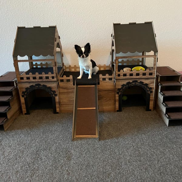 Special Design Bunny Castle, Wooden Rabbit Castle, Large Rabbit House ...