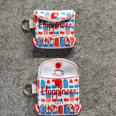 Happiness is a Cup of Tea, Tea Bags, Fruit Tea, DIGITAL PATTERN, 4x4 ...