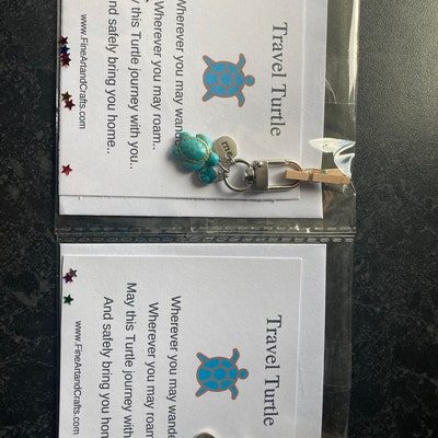 Turtle Keychain, Turtle Keyring, Personalised Gift, Travel Turtle ...