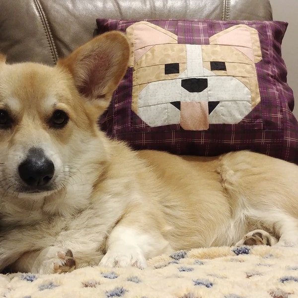 Corgi Quilt Block Pattern Dog Puppy PDF- Instructions for 6 Inch, 12 ...