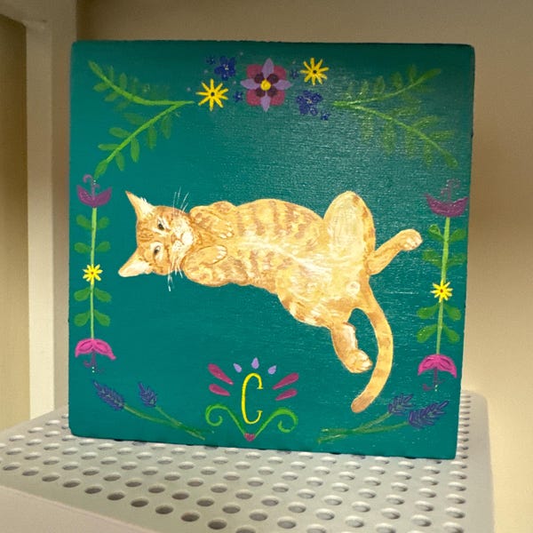 Custom Handpainted Pet Folk Art Portrait - Etsy