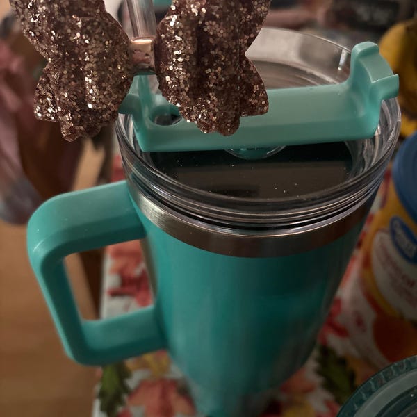 Pink Cow Straw Topper, Straw Topper for Stanley Cup, Bow Straw Topper ...