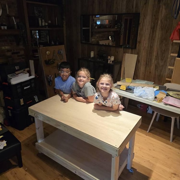 Easy DIY Shop Table Plans, Simple Garage Workbench, Woodworking Plans ...