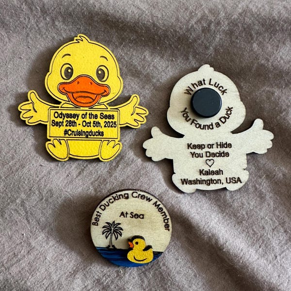 Personalized Cruising Duck Magnet: Cruise Keepsake - Etsy