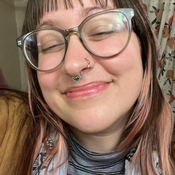 18/20/22G Solid Titanium Nose Ring Hoop, Nostril Hoops, Nose Piercing ...