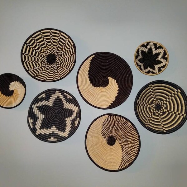 Small African Basket- Kitabi // Rwanda Basket // Woven Basket // Black ...