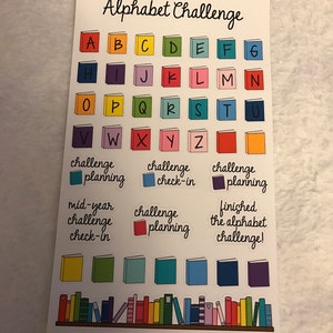 Alphabet Reading Challenge Planner Stickers ABC Reading Planner ...