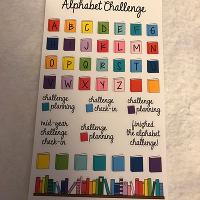 Alphabet Reading Challenge Planner Stickers ABC Reading Planner ...