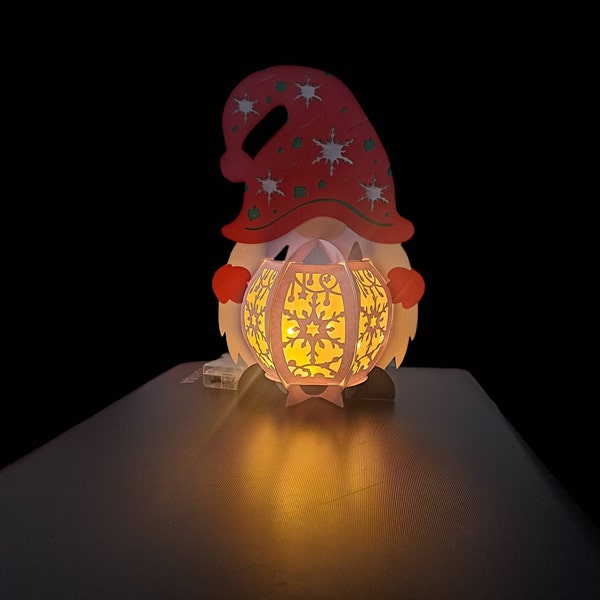 Set 3 Christmas Gnome Shadow Box PDF, SVG Light Box for Cricut Projects ...