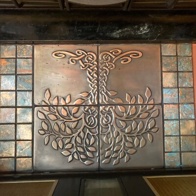 3x6 Copper Subway Tile LIMITED EDITION Mix of Color & Texture W/ Aqua ...