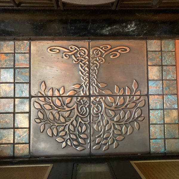 3”x6” Copper Subway Tile LIMITED EDITION Mix of Color & Texture W/ Aqua ...