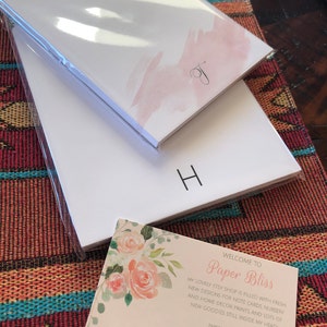 Spring Wildflower Floral Border Note Pad//50 Sheets/stocking - Etsy