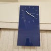 Silver Abstraction Glass Clock, Silver Printed Clock, Abstract Modern ...