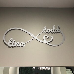 Infinity Sign Containing Names Personalized Metal Infinity | Etsy