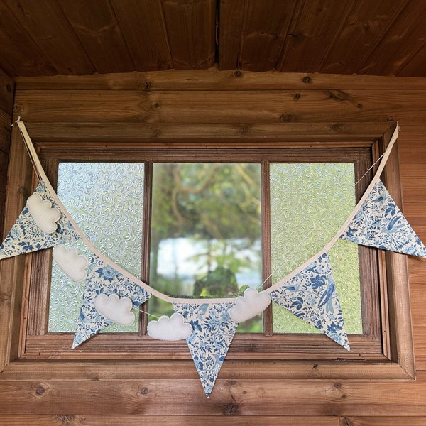Dainty Mixed Florals Fabric Bunting, Shabby Chic Style, Wedding Decor ...