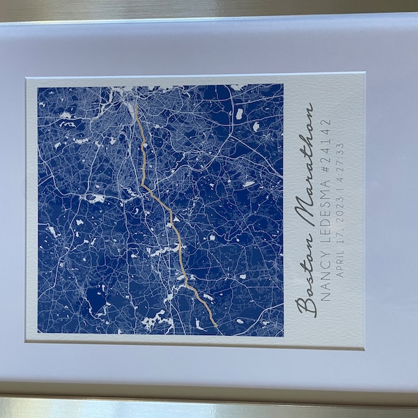 Personalized Marathon Map, Running Gifts for Men, Runner Gifts for ...