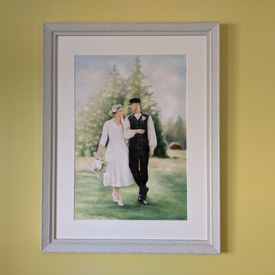Watercolor Wedding Portrait Painting Custom HAND PAINTED Wedding ...